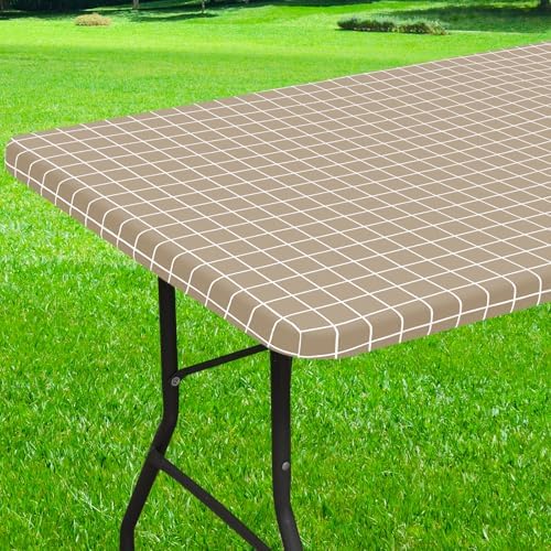 Amazon.com: Spotjoy Rectangle Table Cloth, Elastic Fitted Flannel ...