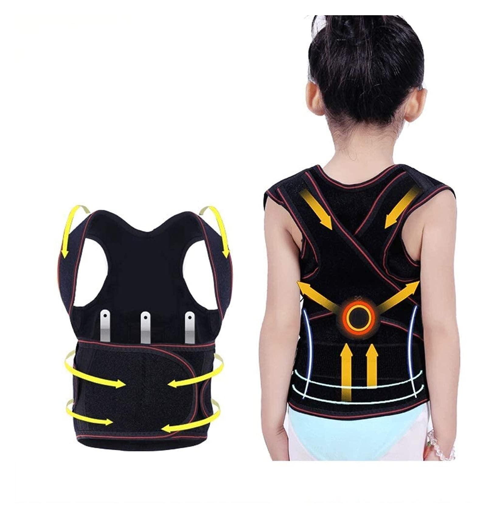 Kyphosis Brace For Kids Medical Elastic Upper Back Brace With Metal