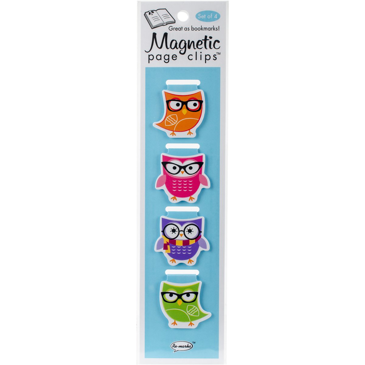Amazon.com : Magnetic Page Clip Bookmarks 4/Pkg-Woodsy Owl : Office ...