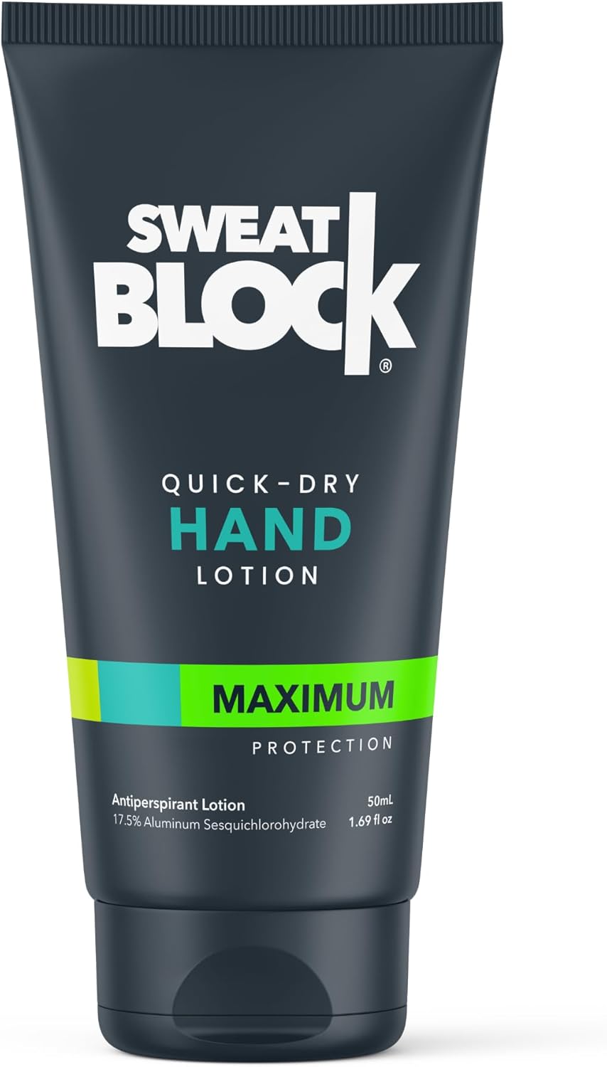 SweatBlock Antiperspirant Hand Lotion for Sweaty Palms 1.69 fl oz ...