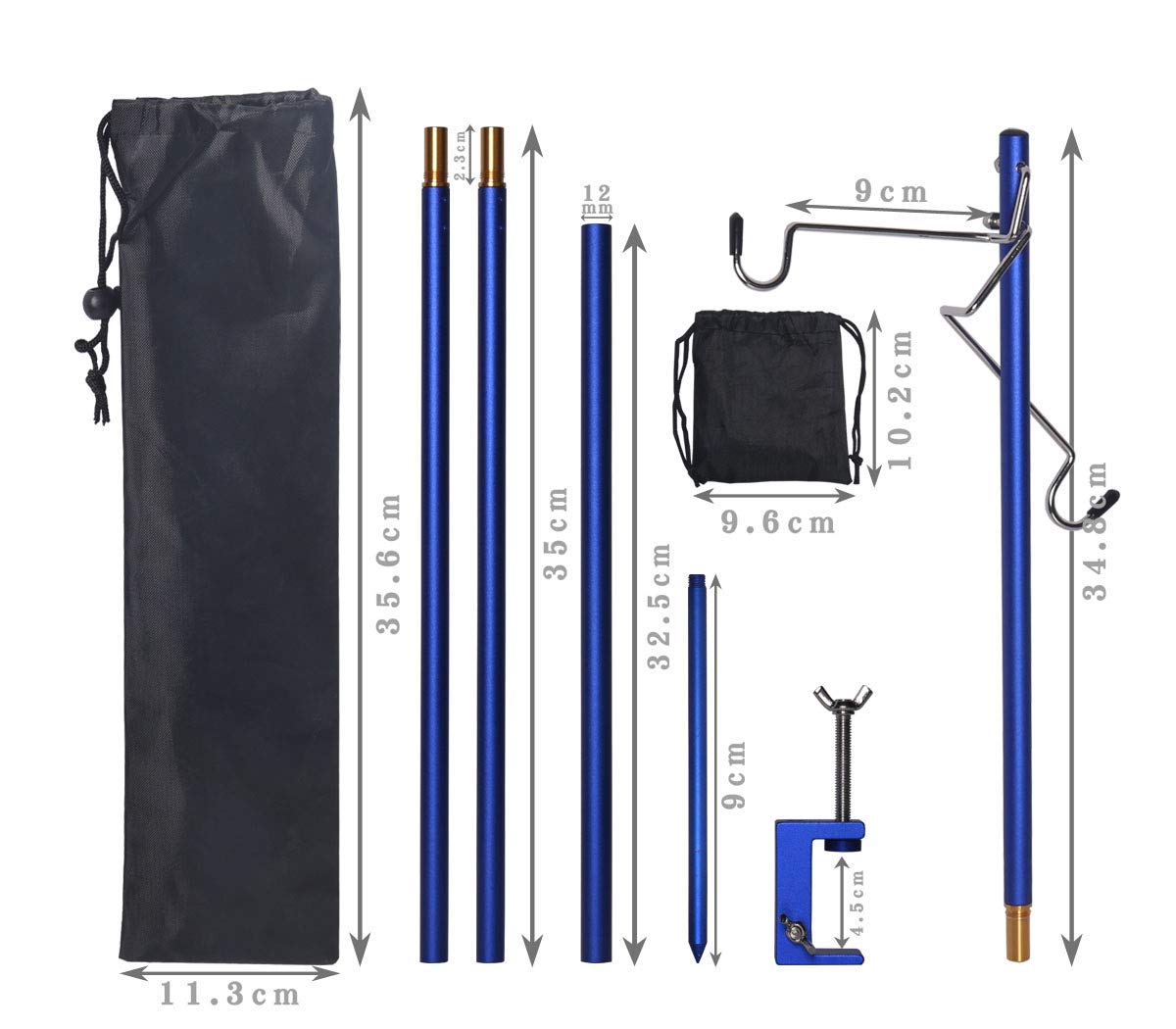Snapklik.com : HIKEMAN Folding Lantern Stand Pole Portable Lamp Stand ...