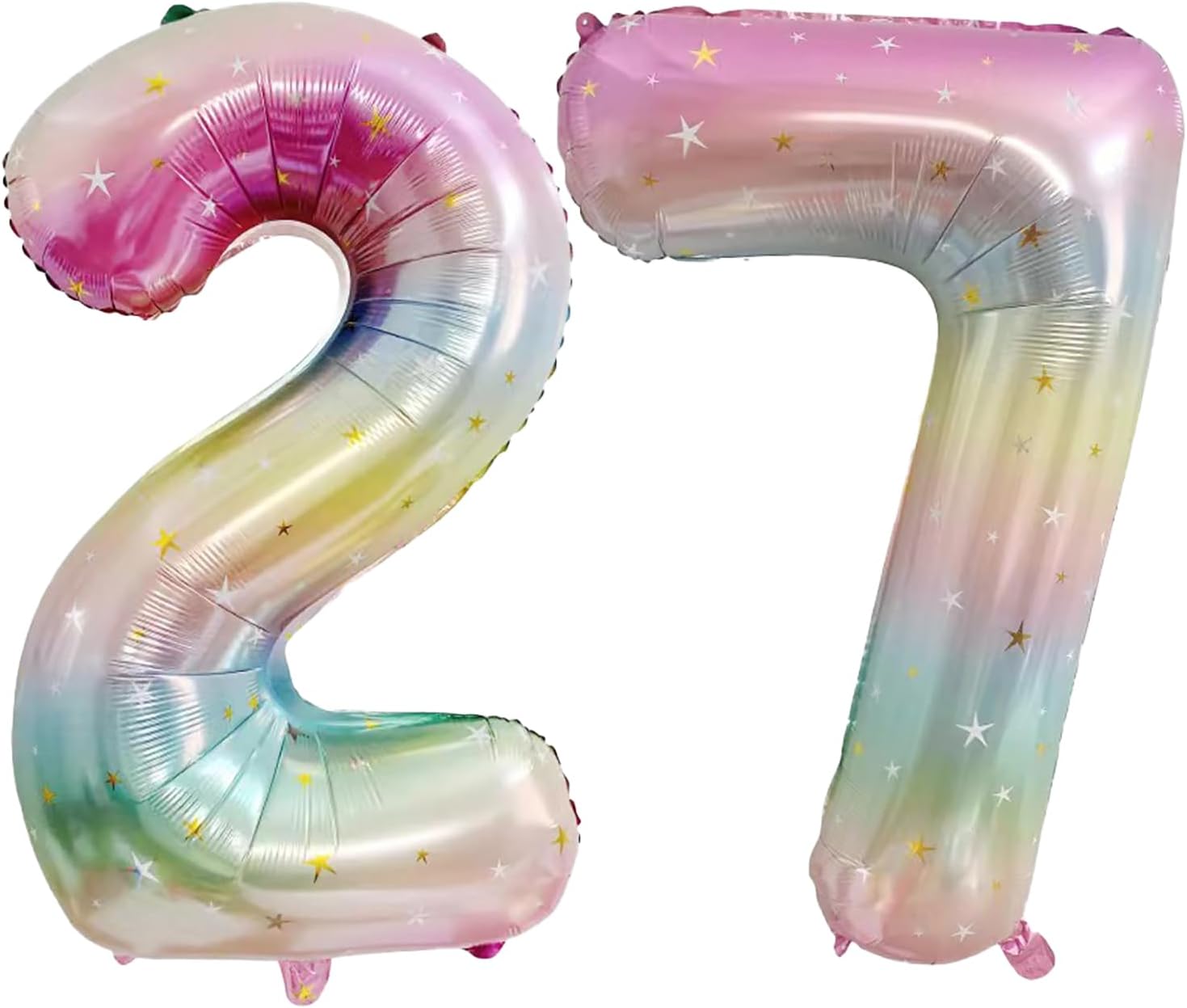 YFHVJTKO 40 Inch Number 27 Foil Balloons 27th Celebration Decorations ...