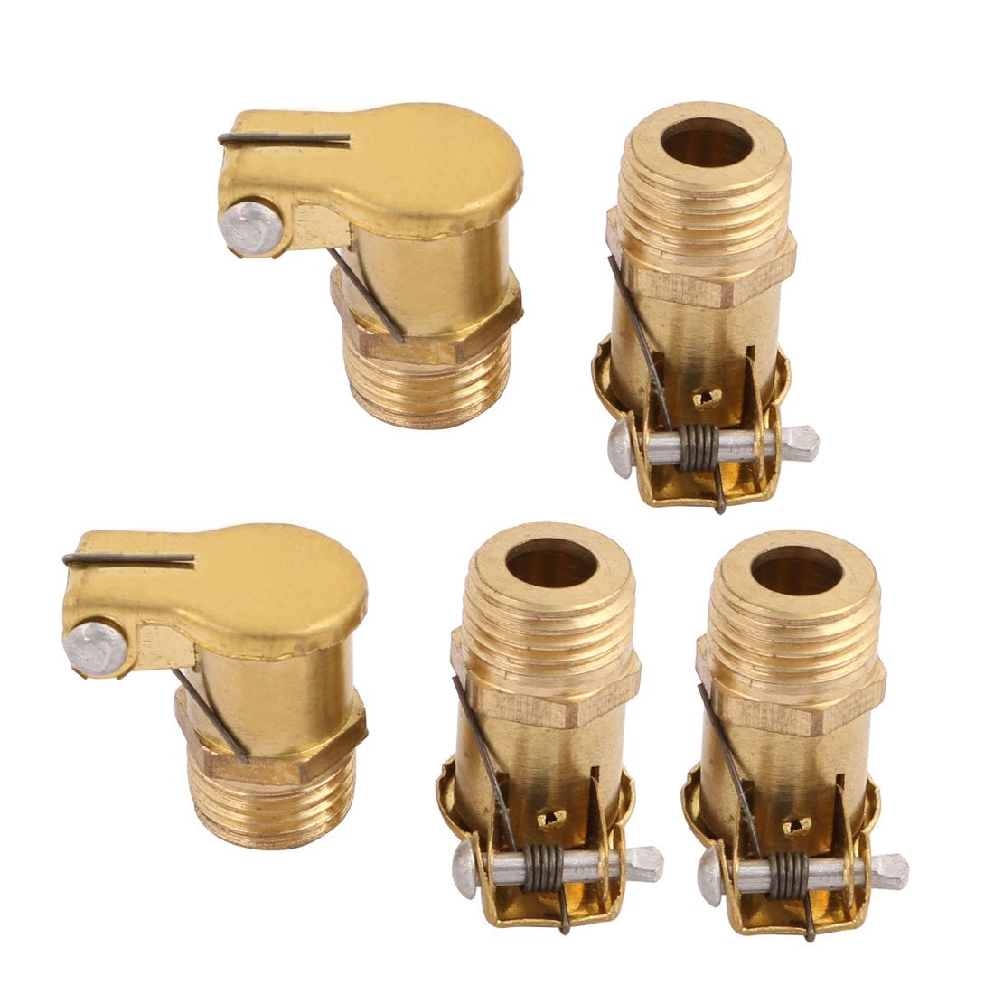 uxcell 5Pcs Replacement 1/8NPT Male Thread L Type Metal Spring Cap Oil ...