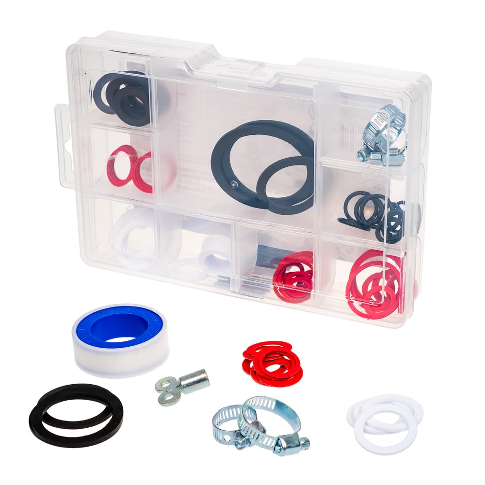 Invero 86 Piece Washer and Hose Clips Set - Assorted Rubber O Rings ...