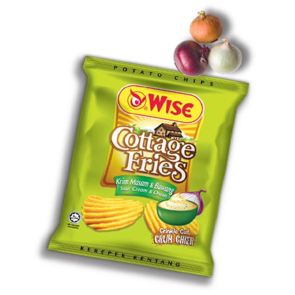 Amazon.com: Wise Cottage Fries Potato Chips 65g (Sour Cream & Onion, 12 ...