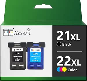Amazon.com: Raleza Compatible 21XL 22XL 21 22 High Yield Ink Cartridge ...