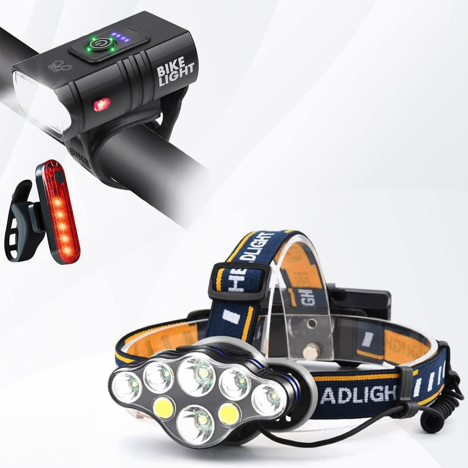 Amazon.com: Victoper Rechargeable Headlamp, 8 LED 18000 High Lumen ...