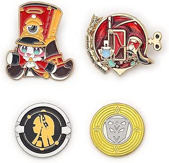 Amazon.com: Honkai Star Rail Badge Pins Pom-Pom Button Brooch Shield ...