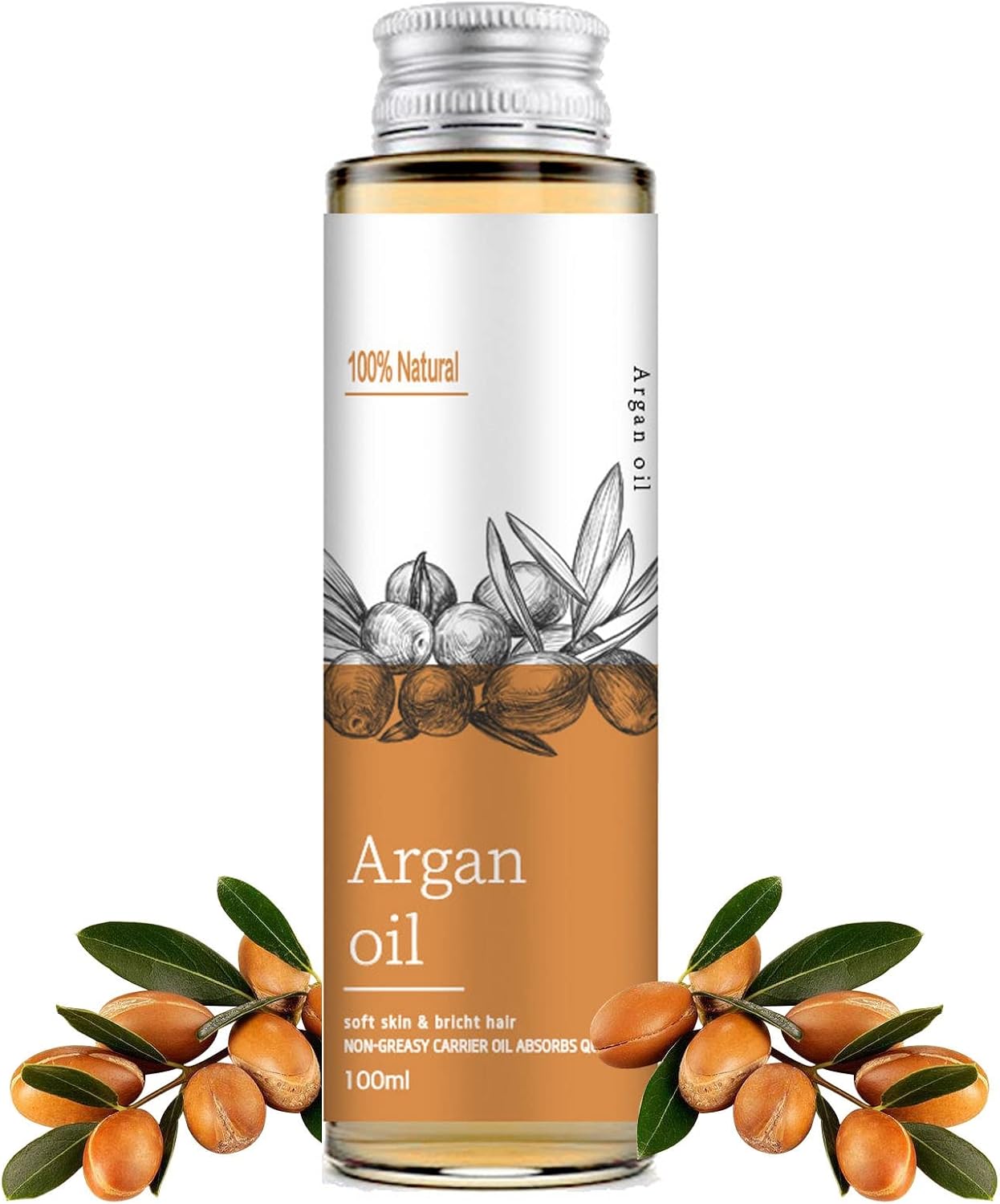 Argan Oil, Organic Argan Oil for Hair, Face & Skin, Moroco Argan Hair ...