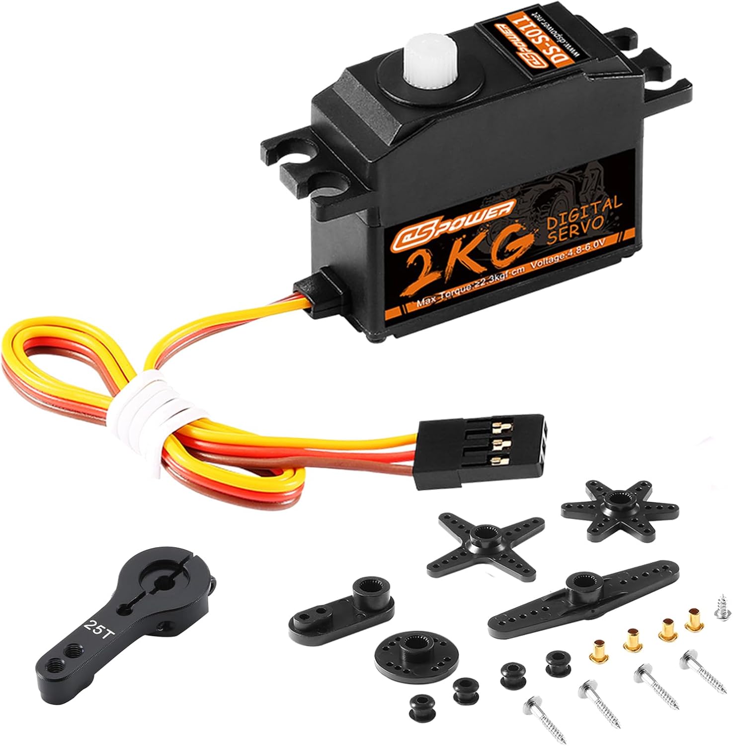 Amazon.com: DSPOWER 2KG Low Profile RC Servo High Torque, Waterproof ...