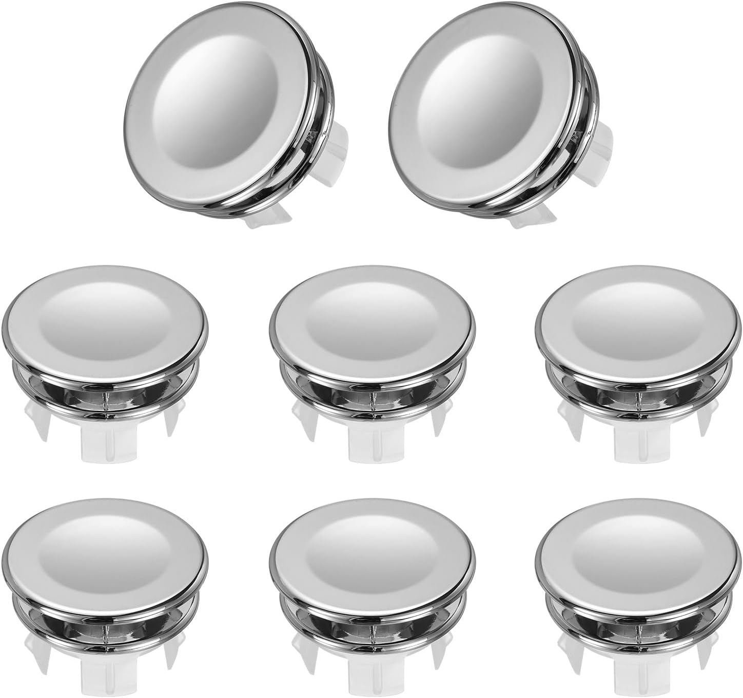 uxcell 8pcs Sink Overflow Rings, Bathroom Kitchen Basin Trim Bath Sink ...