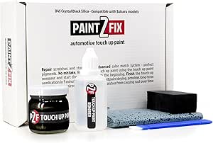 D4S Crystal Black Silica Touch Up Paint Kit for Subaru Scratch and Chip ...