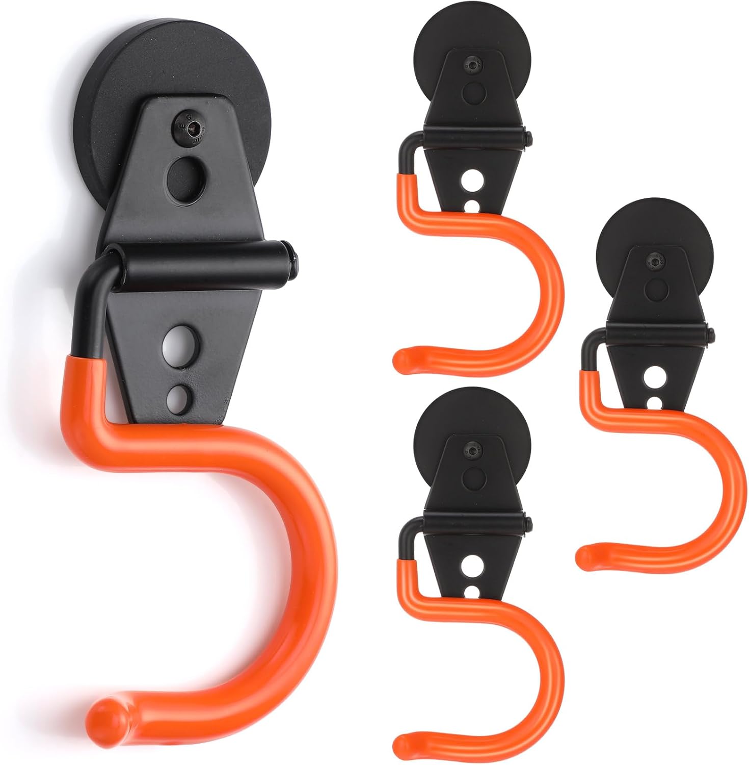 Amazon.com: Burbell 4 Pcs Magnetic Hooks Heavy Duty Large Garage ...