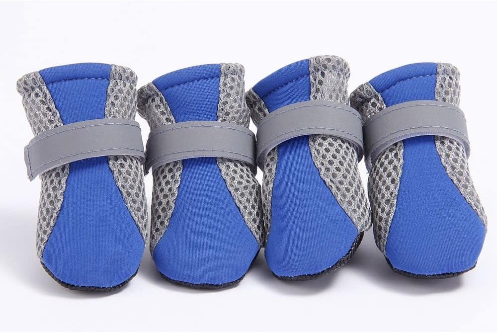 Amazon.com : Vctitil 4PCS/Set Dog Shoes Nonslip Dog Mesh Boots Washable ...