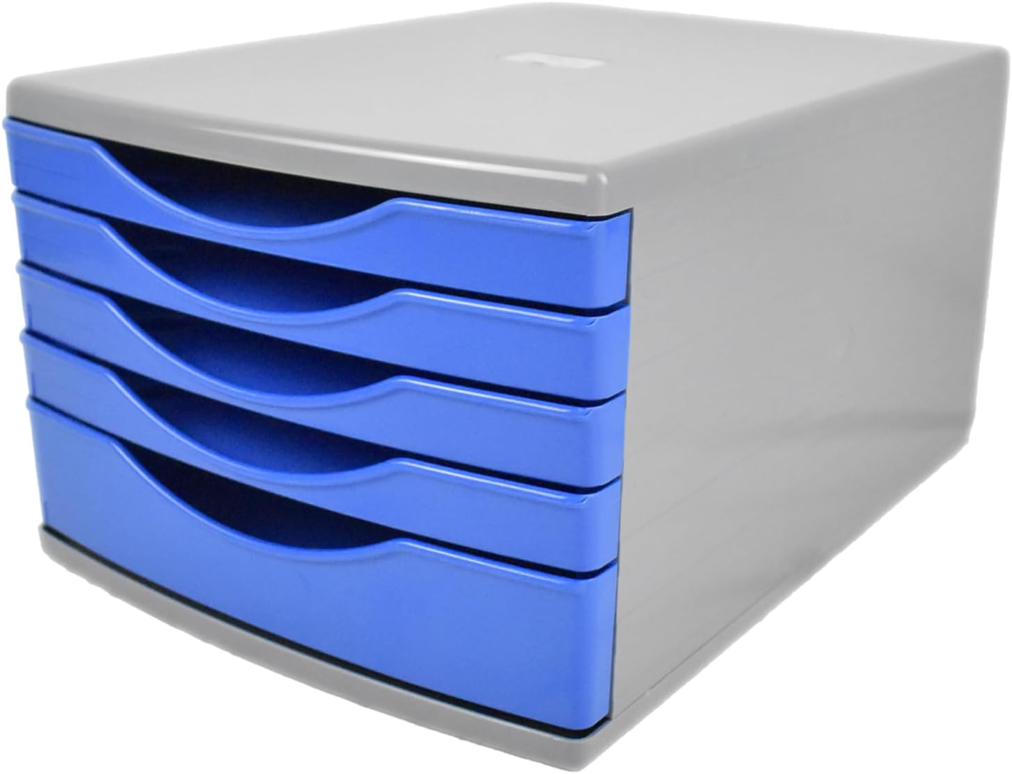 Deflecto Blue Desk Drawer Set featuring 1 x 60mm and 4 x 30mm drawers ...