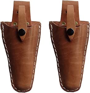 Amazon.com: SYOOY 2 PCS Leather Pruner Holster Hanging Pouch with Safety Lock for Pliers Pruner ...