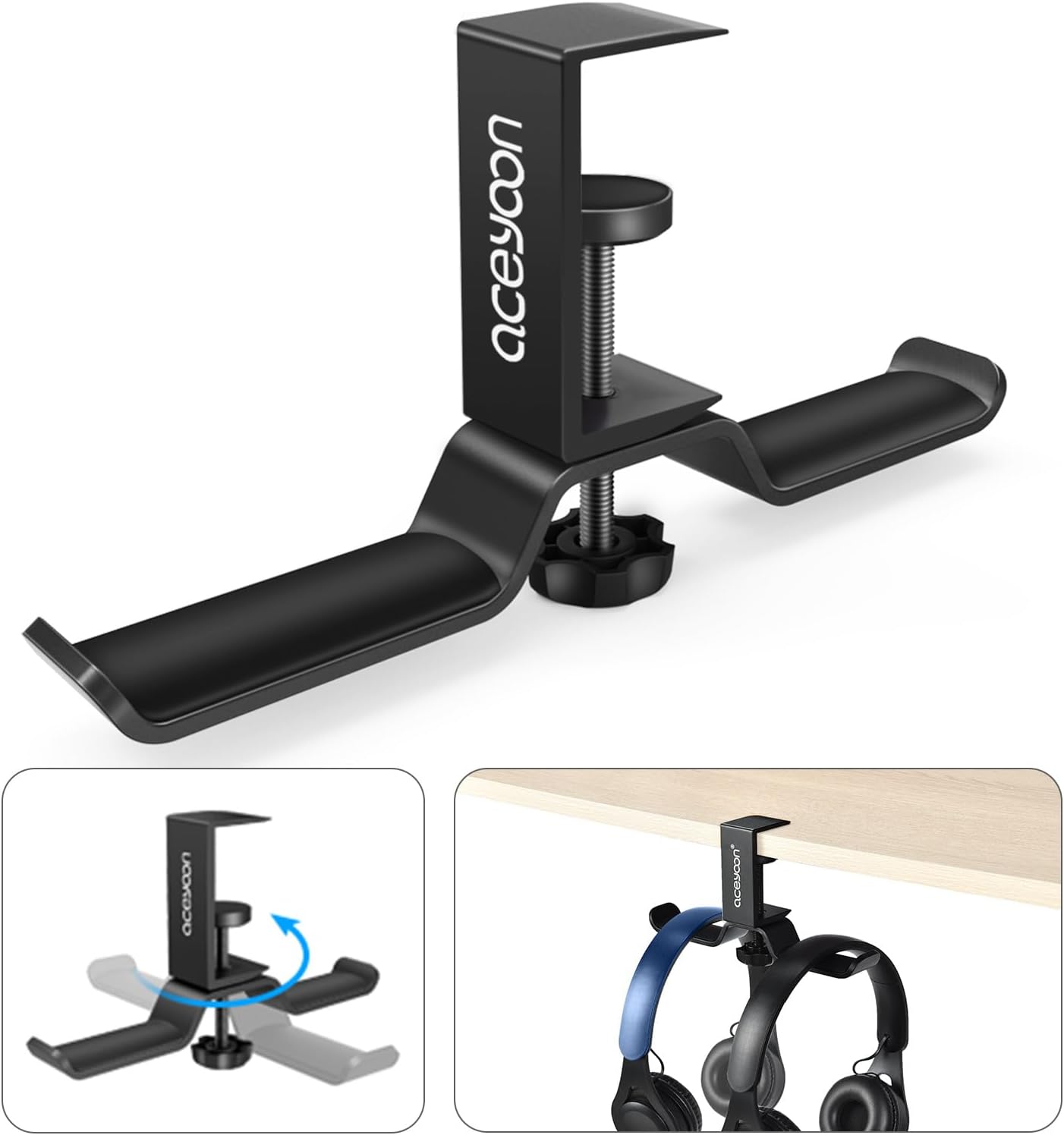 aceyoon Double Support Casque Rotatif à 360° Porte Casque en Aluminium ...