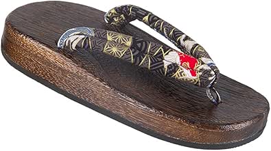 Amazon.co.jp: [NOLCCTN] Men's Yakata-style Geta Wooden Clogs, Ukon ...