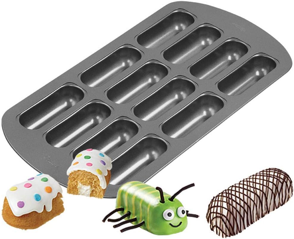 Amazon.com: Wilton 2105-3646 Non-Stick 12-Cavity Delectovals Cake Pan ...