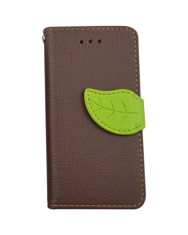 Apple iPhone 5 / 5S Leather FLIP CASE - Leaf Brand- Brown : Amazon.in ...