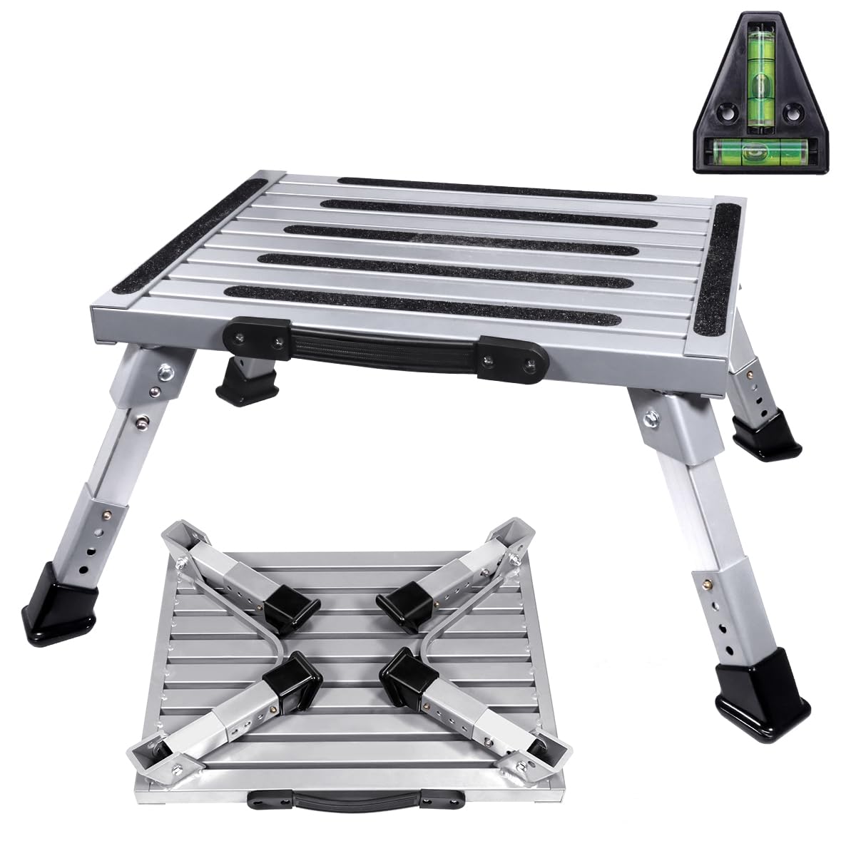 FLSEPAMB RV Steps RV Step Stool Aluminum Folding Steps with Anti-Slip ...