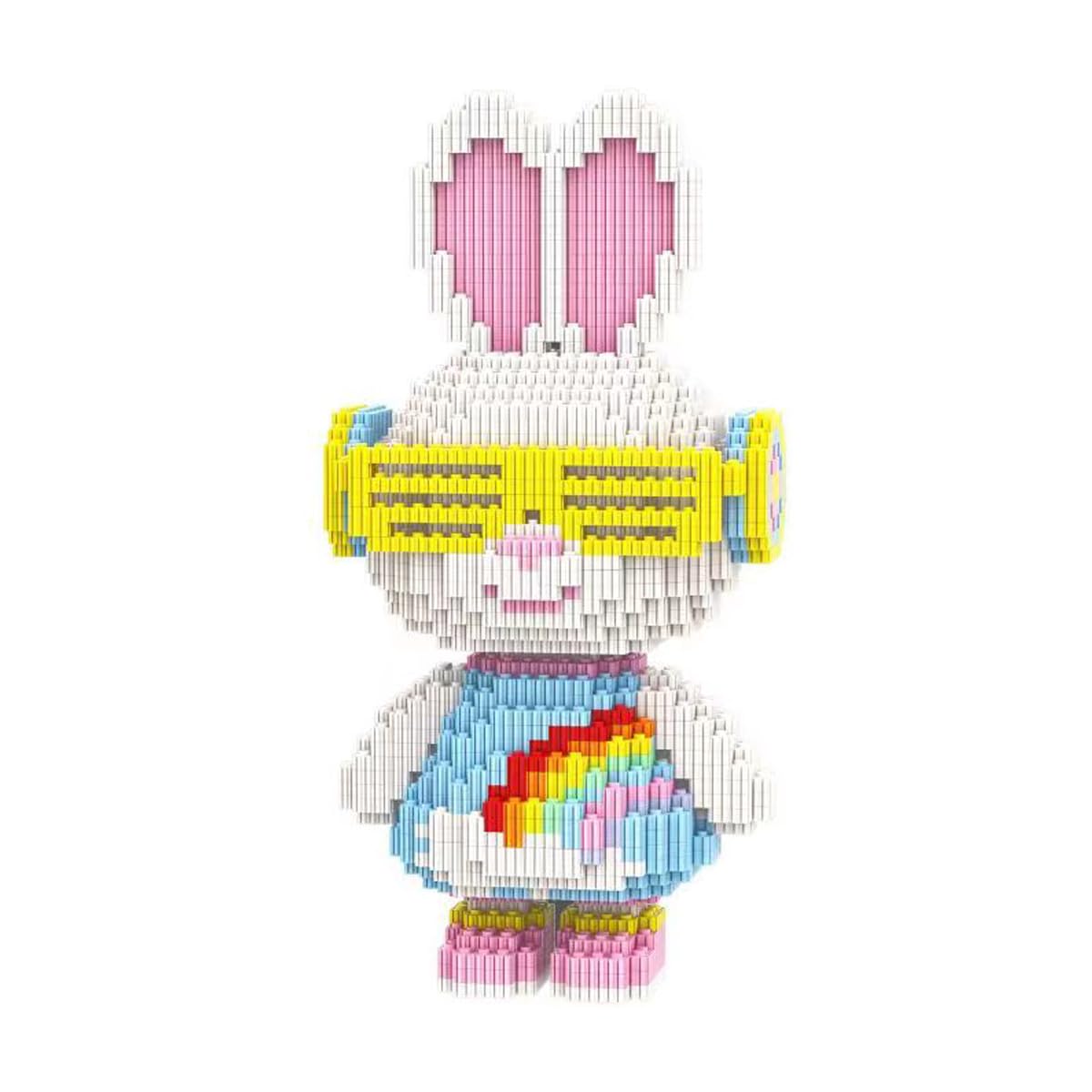 Amazon.com: BDYDT Animal Rainbow Rabbit Micro Building Blocks Set ...