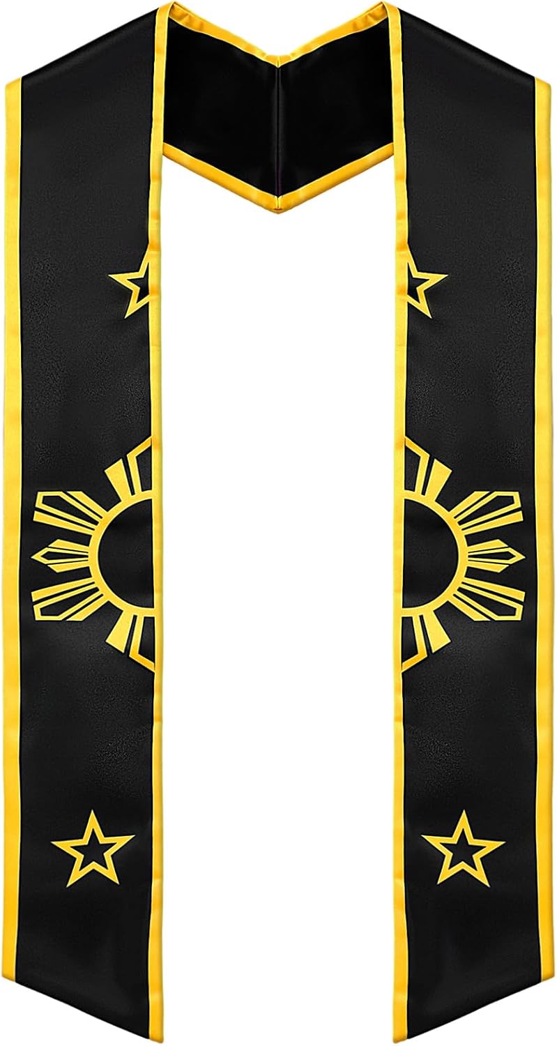 Amazon.com: Jamntower Philippine Graduation Stole Sash Mixed Flag ...