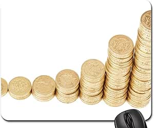 Amazon.com : Mouse Pad - Money Coins Stack Wealth Finance Bar Business ...