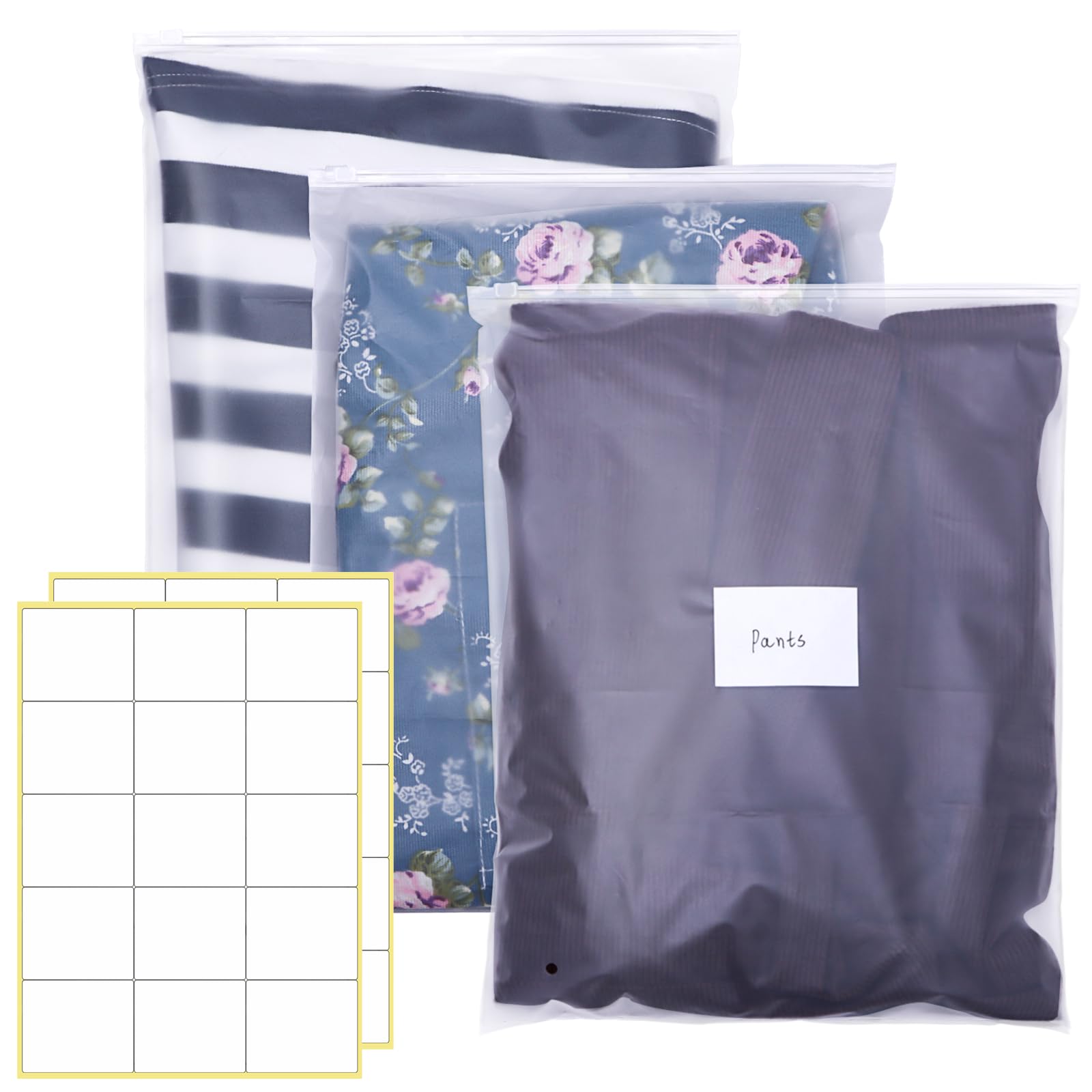 Zhtulck 30Pcs Reusable Ziplock Bags,40X30cm Hospital Bag Maternity ...