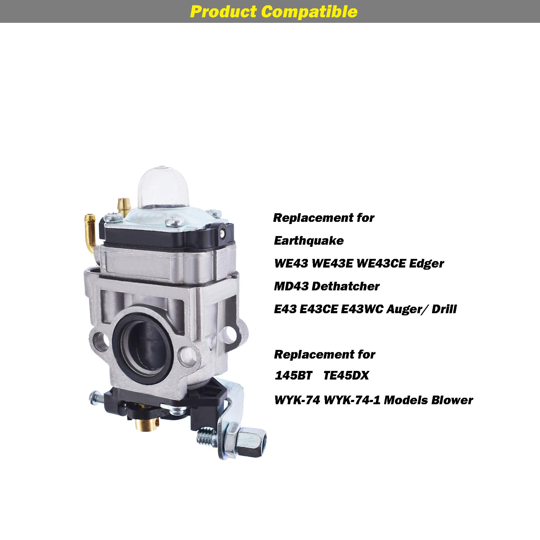 Snapklik.com : 300486 Carburetor Replacement For Earthquake E43 MC43 ...