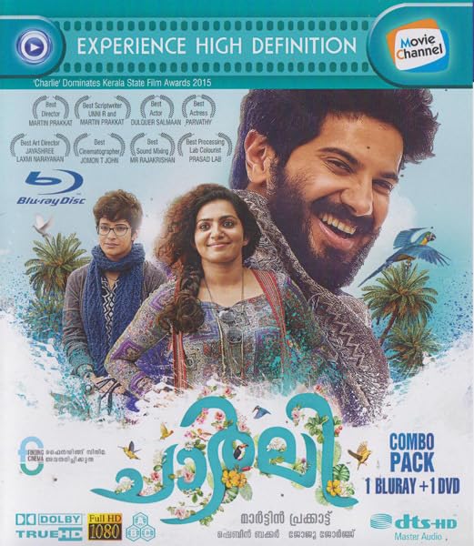 Charlie - Blu-ray - Starring: Dulquer Salmaan, Parvathy Thiruvothu ...