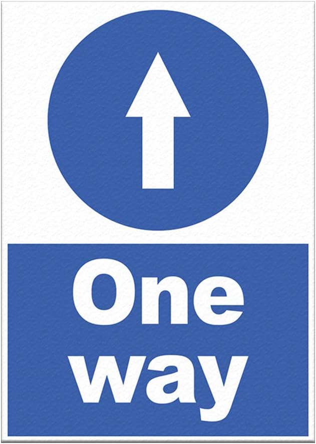 Amazon.com: 1 Way Signs Floor Decals Blue Anti-Slip Vertical Shape ...