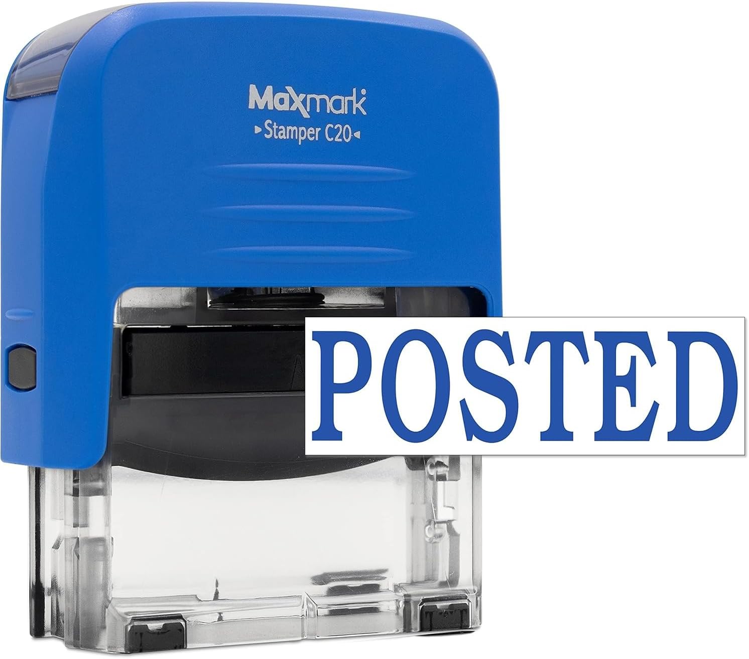 Amazon.com : Posted Self Inking Stamp, Printer 20 Style 1 - Blue Ink ...