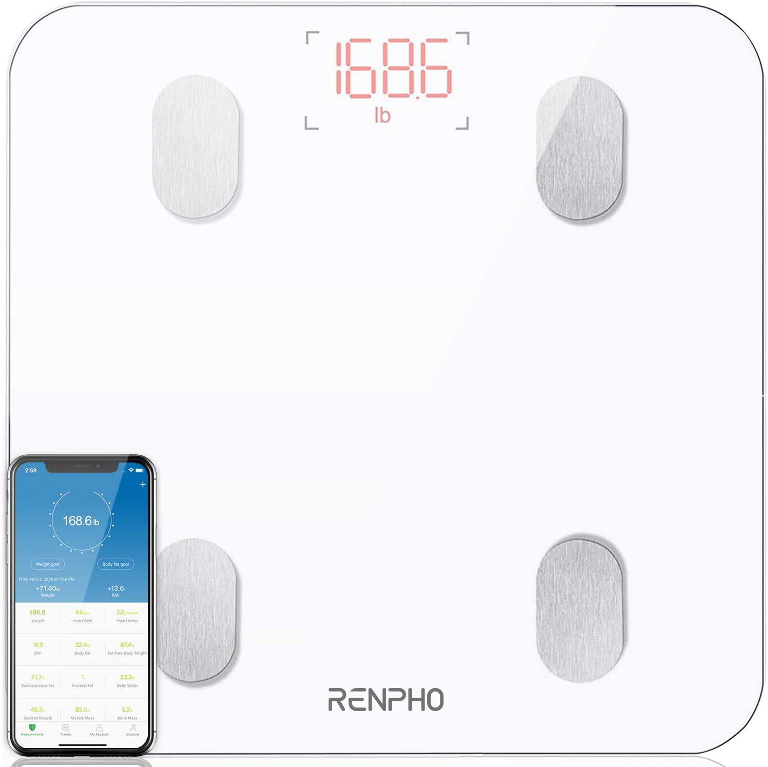 Scales For Body Weight RENPHO Smart Body Fat Scale Digital Bathroom scales-for-body-weight-renpho-smart-body-fat-scale-digital-bathroom