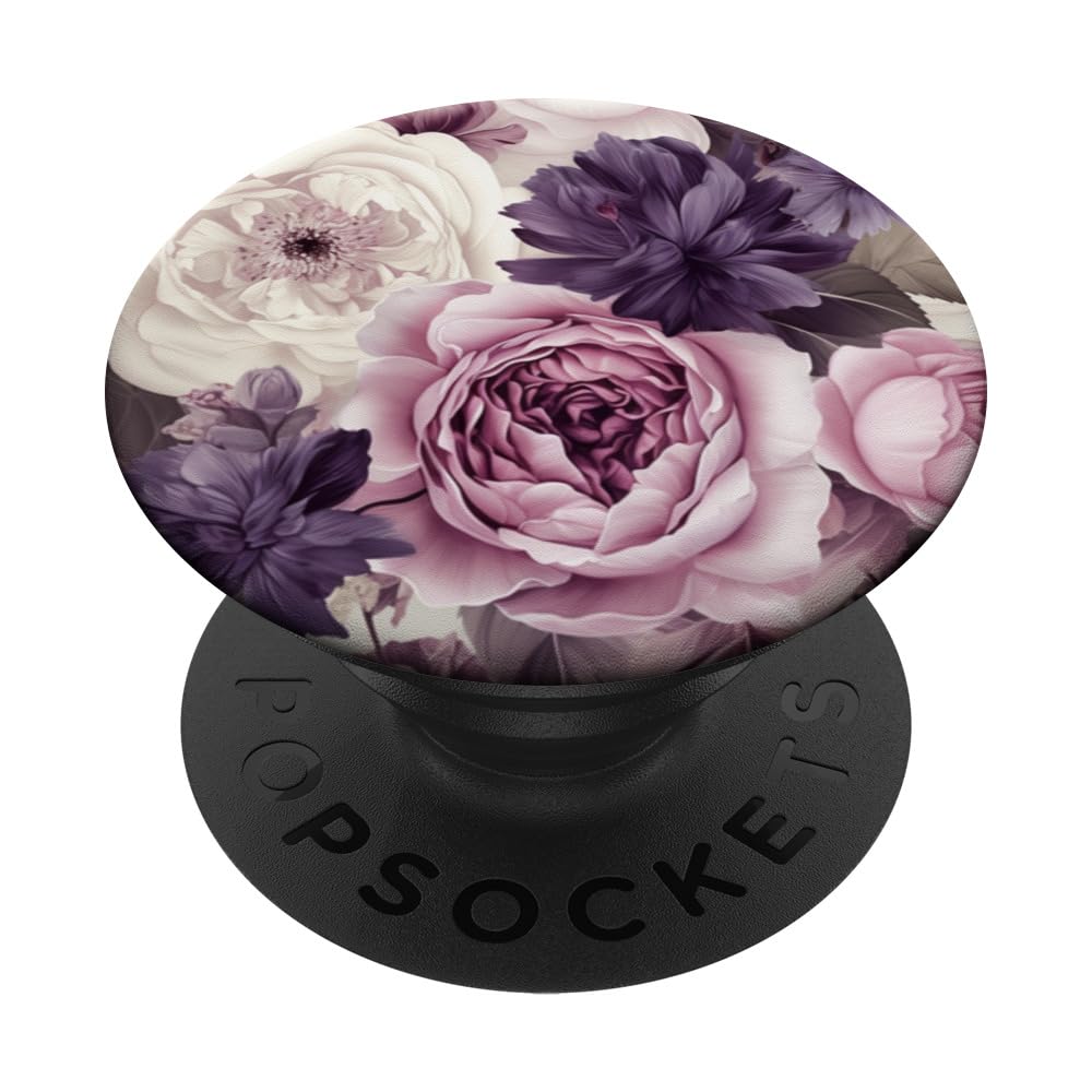Amazon.com: Elegant Blush Pink And Purple Vintage Floral Rose And Peony ...