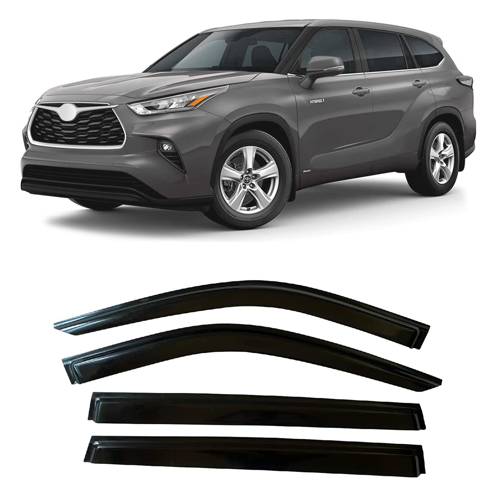 Snapklik.com : Tape-On Rain Guard 4-Piece For 2020-2023 Toyota ...