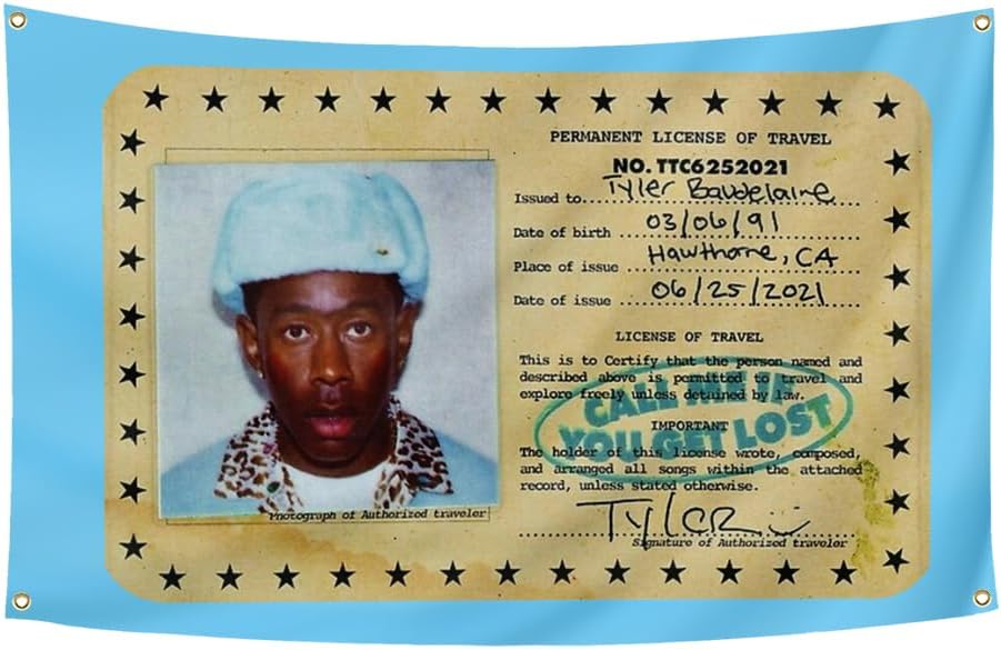 Amazon.com: kruboy Tyler The Creator Flag 3x5Ft Call Me If You Get Lost ...