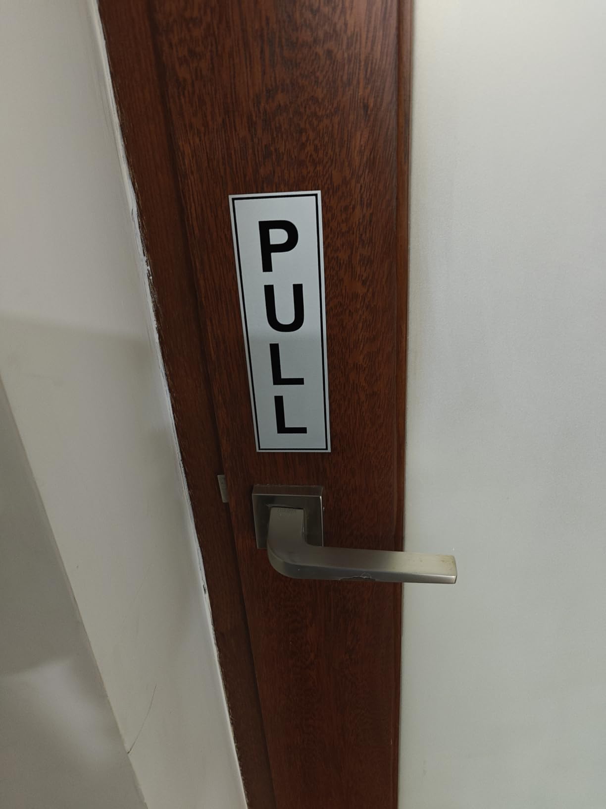 Buzz cool Push Pull Metal Sign Stickers Self Adhesive Stainless Steel ...