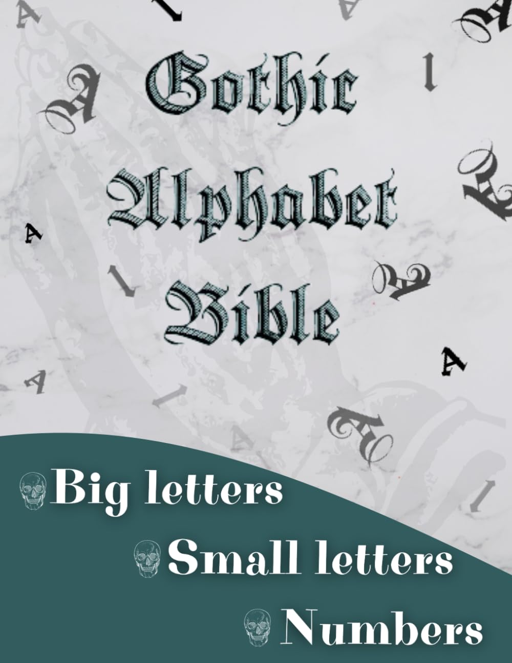 Gothic Alphabet Bible Big Letters Small Letters Numbers: Old English ...