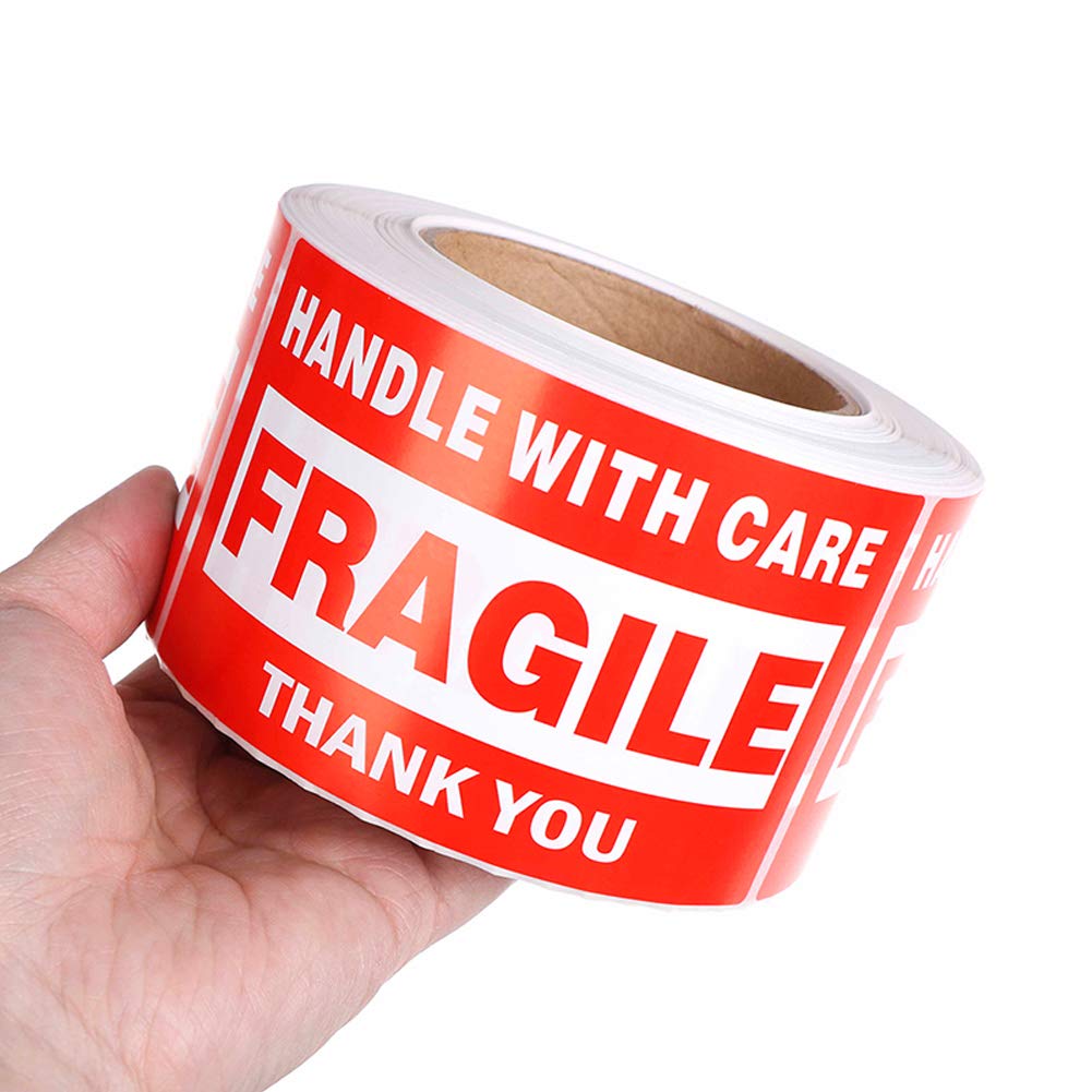 Snapklik.com : RBHK Fragile Stickers - 3 X 5 Handle