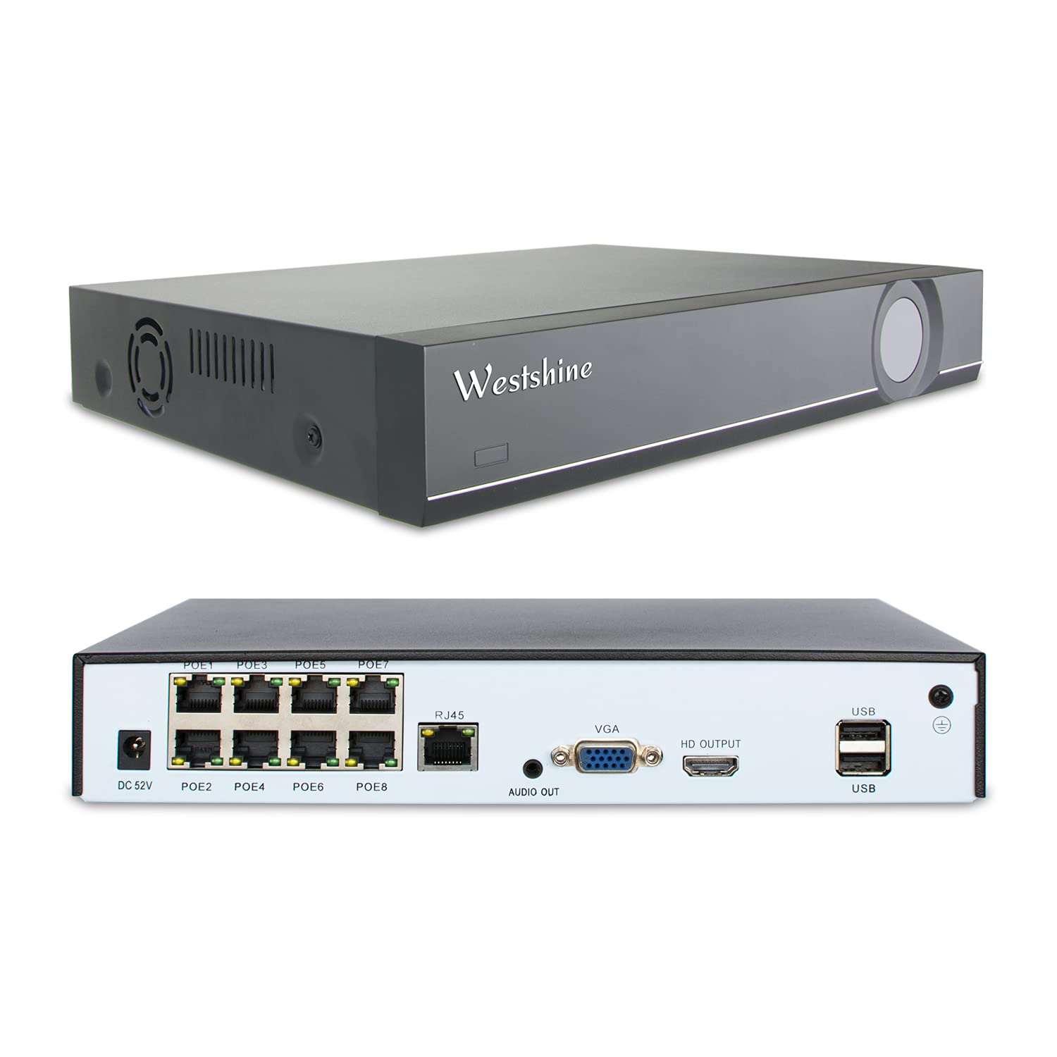 Buy Westshine NVR 16CH 5MP POE Network Video Recorder Built in 8 Ports ...