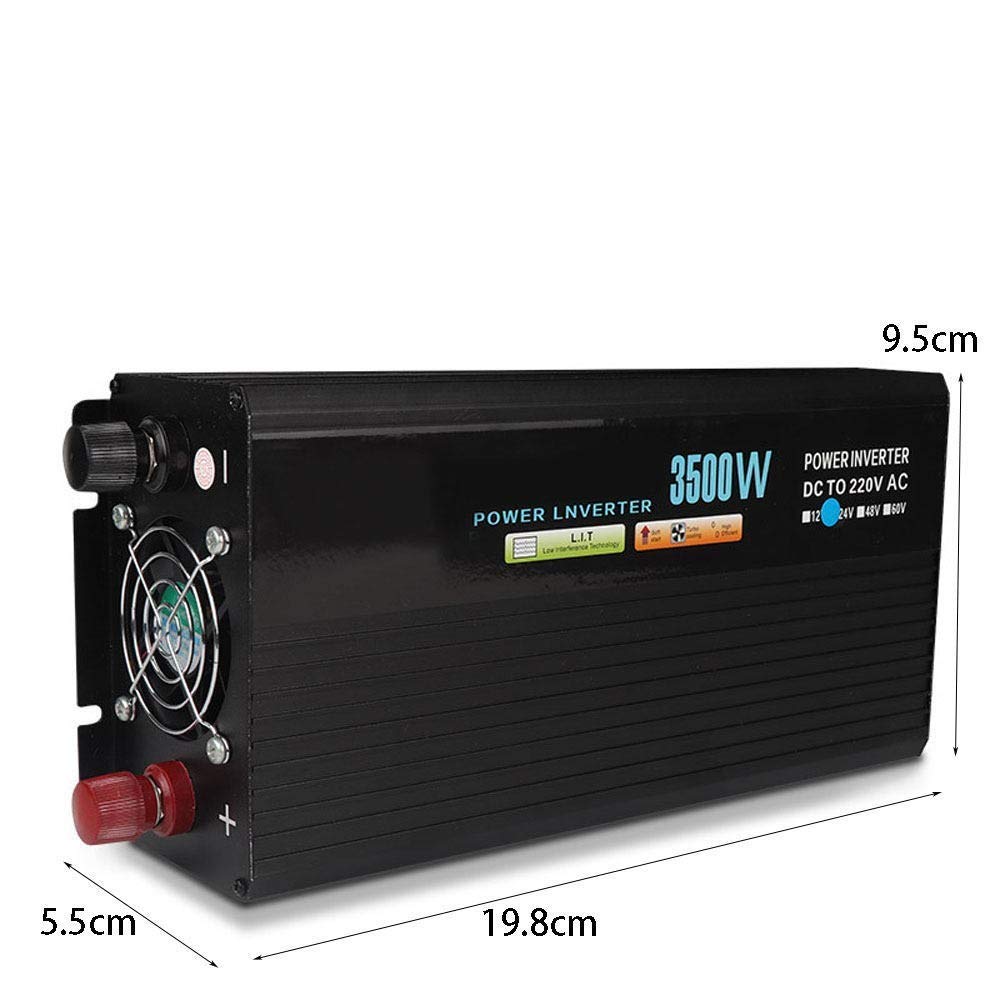 Buy UNBQ 3500W Pure Sine Wave Heavy Duty Power Inverter 12V/24V DC to ...
