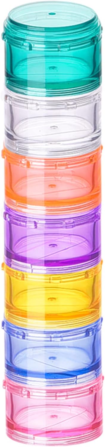 Amazon.com: 2 Pack 7 Day Pill Organizer Case Stackable Weekly ...