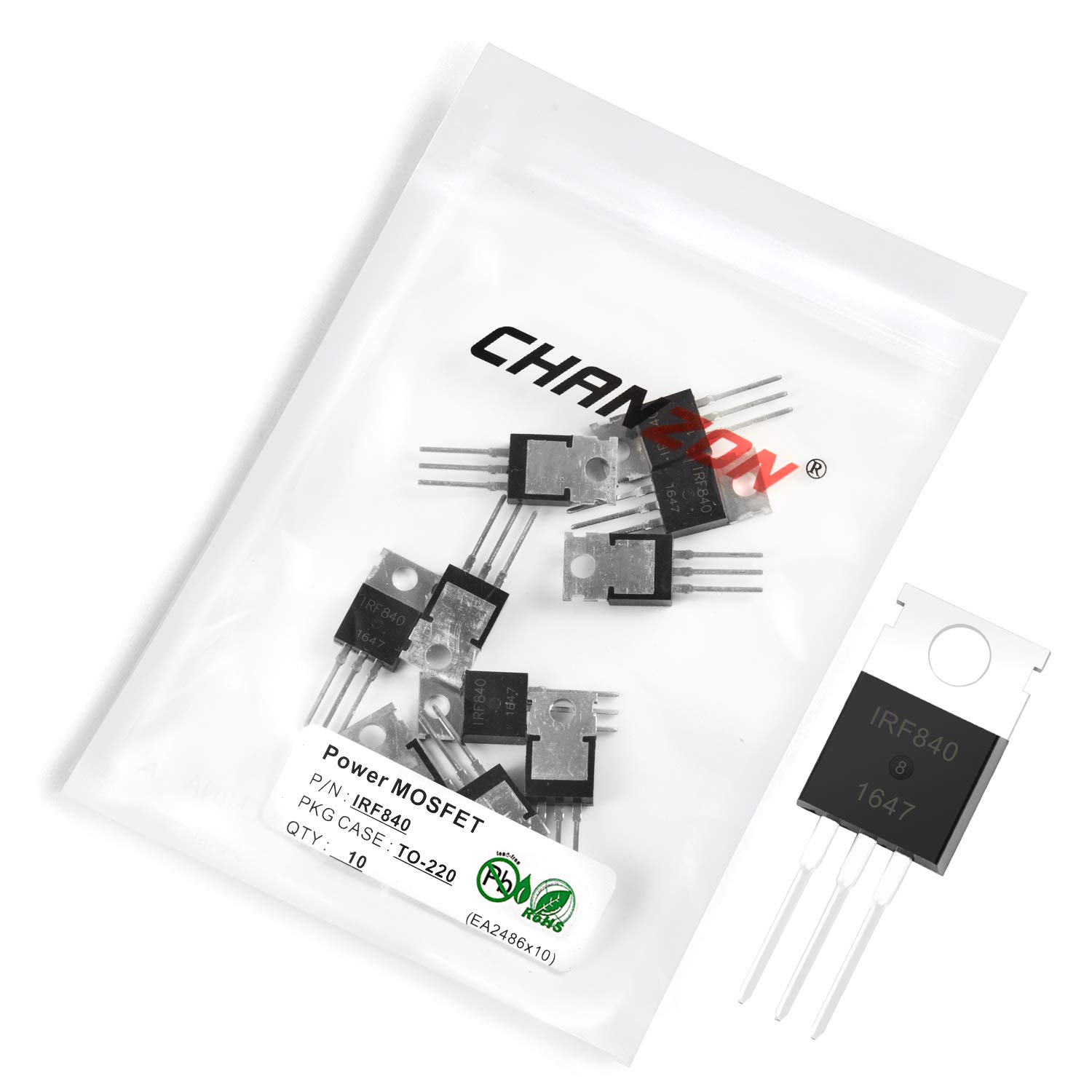 Buy Chanzon IRF840 TO-220C NMOS N-Channel Power MOSFET Transistor (Pack ...