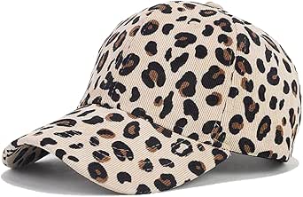 Nanwansu Adjustable Baseball Cap Leopard Print Hat Cotton Sunhat ...
