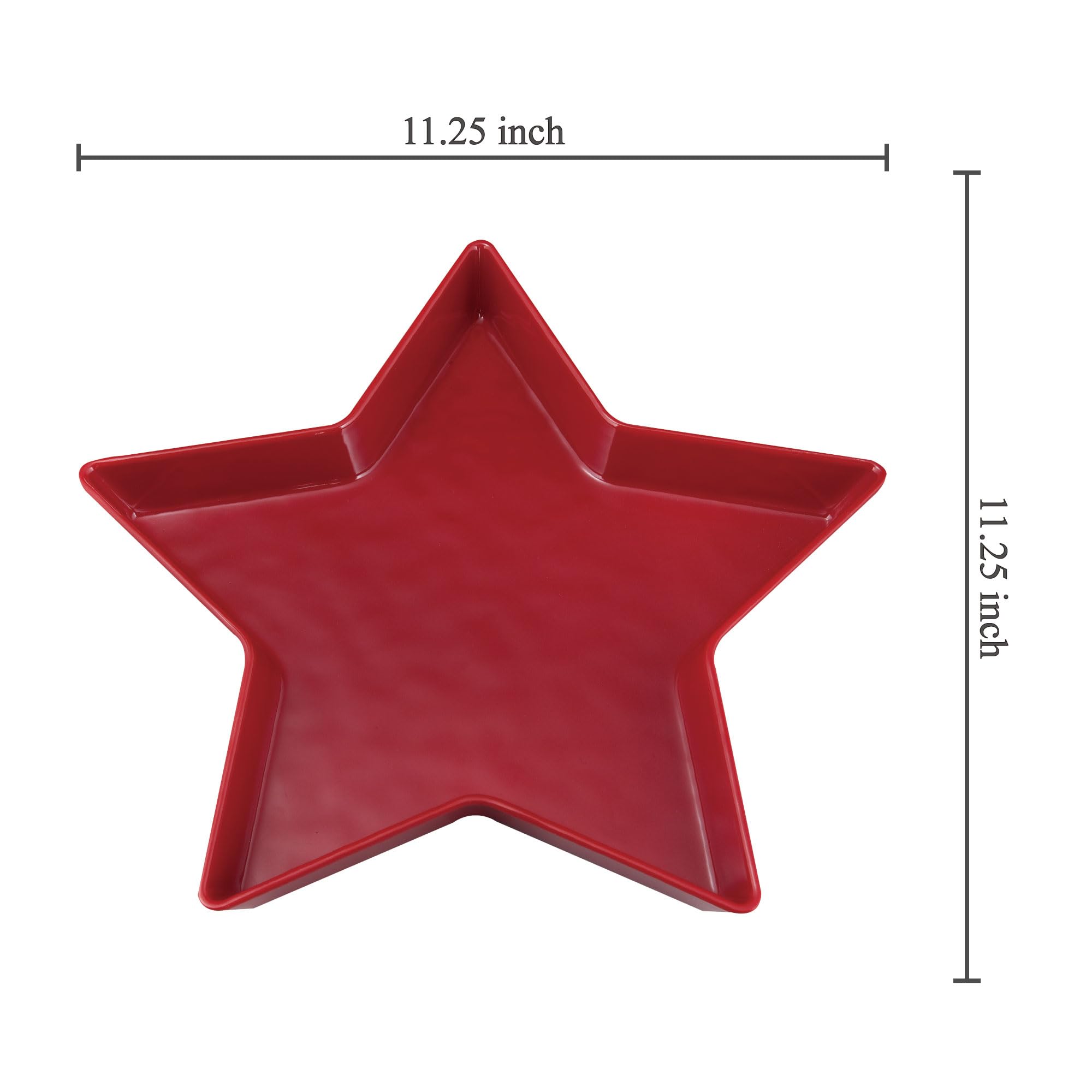 Snapklik.com : UP UPware Patriotic Star Shaped Dinner Plate
