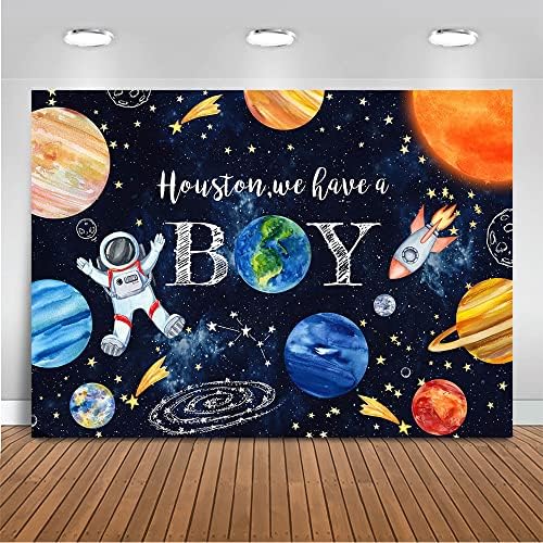 Amazon.com : Allenjoy Outer Space Baby Shower Theme Backdrop for Kids ...