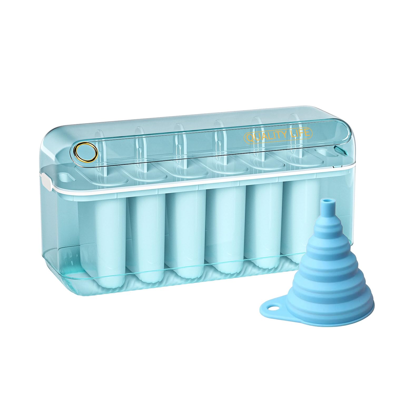 Amazon.com: Automatic Pop Out Ice Pop Mold Set With Storage Box, Easy ...
