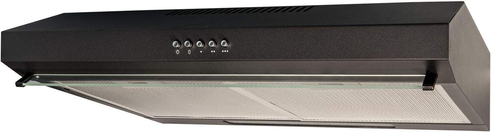 SIA VSR60BL 60cm Visor Cooker Hood, Kitchen Extractor Fan, Under ...