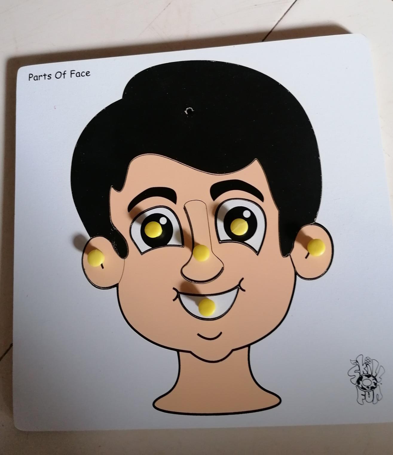 Skillofun Wooden Parts of Face Tray | Educational Toy | Easy Removal ...